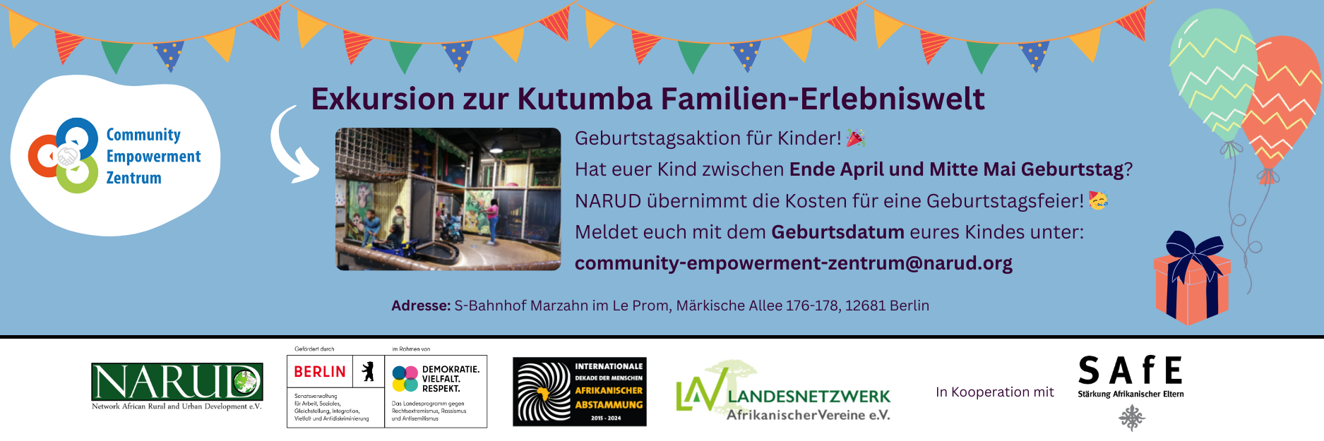 NARUD e.V. verlost eine Kindergeburtstagsfeier in der Kutumba Familien ...